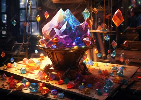 Premium Ai Image A Surrealistic Image Of A Gem Cutter Surrounded By