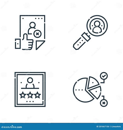 Voting Elections Line Icons Linear Set Stock Vector Illustration Of Social Tool 201667136