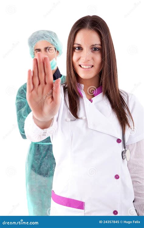 Verpleegster En Dokter Stock Afbeelding Image Of Klinisch