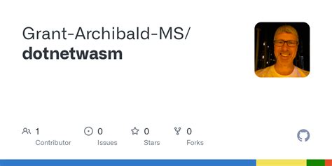Github Grant Archibald Msdotnetwasm