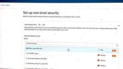 how user based row level security works in quicksight