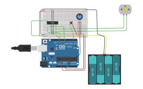 circuit design mini project motor tinkercad