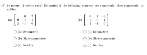 Solved Points Points Cach Determine If The Chegg