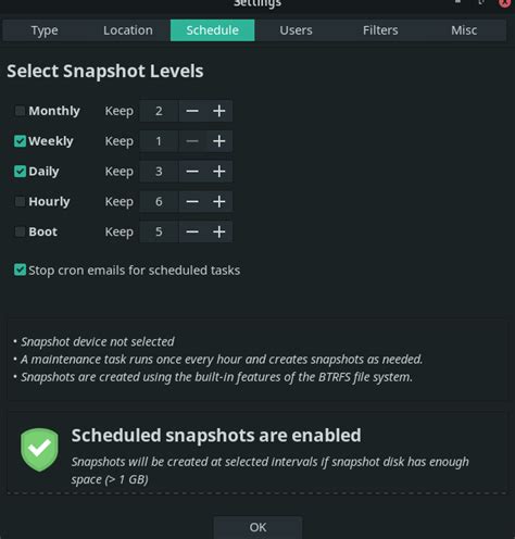 Timeshift Not Scheduling Software And Applications Manjaro Linux Forum
