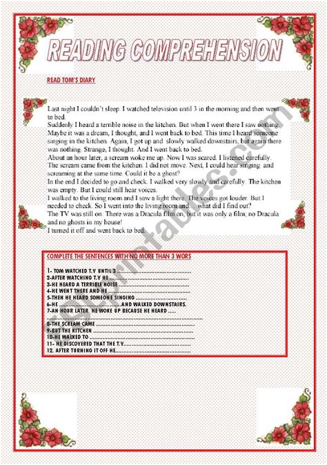 Reading Comprehension Past Simple Fdplearn