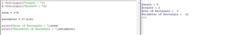Write A Python Program To Find The Area And Perimeter Of A Rectangle