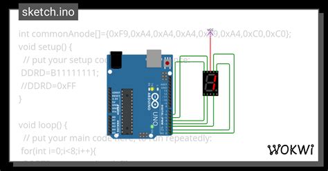 REGISTRATION SEVEN SEGMENT Wokwi ESP STM Arduino Simulator
