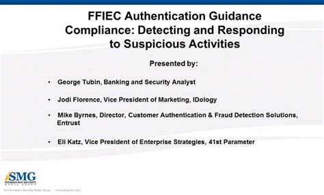 Ffiec Authentication Guidance Compliance Detecting And Responding To Suspicious Activitieswebinar