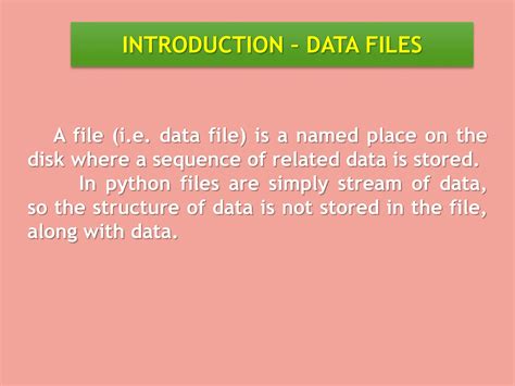 Data File Handling In Python Programming Ppt