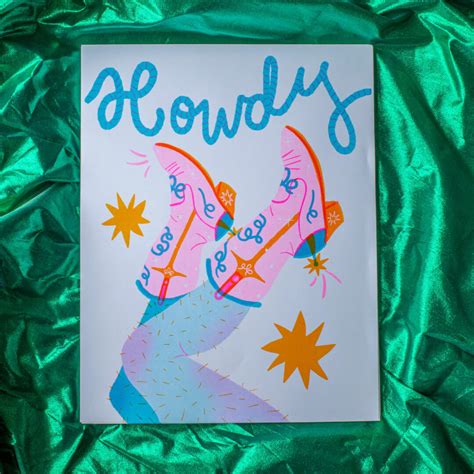 Howdy Riso Art Print Bam Store Space