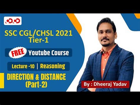 SSC CGL CHSL Reasoning Direction And Distance Part Video Lecture Crash Course For SSC