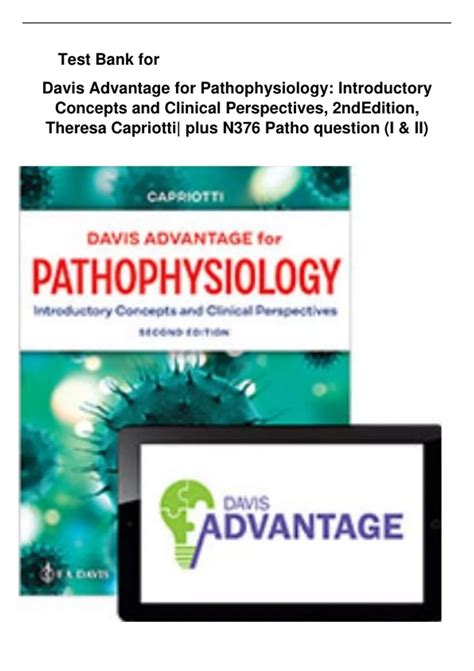 Test Bank For Davis Advantage For Pathophysiology Introductory Concepts And Clinical