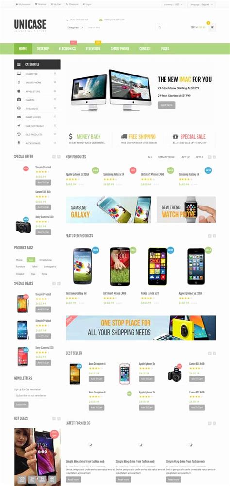 Template For Ecommerce Website Luxury 50 Best E Merce Website Templates