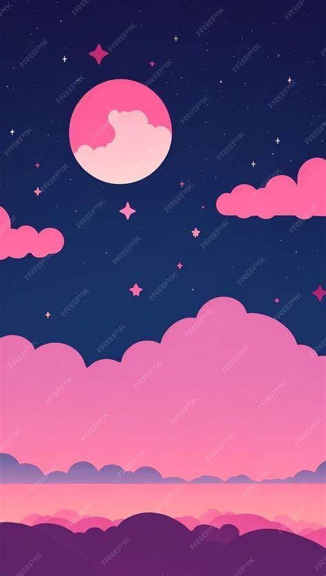 Premium Ai Image Ruby Sky Reverie A View To The Night Sky With White Clouds In Ruby Red Splendor