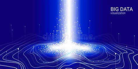 Wave 3d Big Data Visualization Analysis Infographic Stock Vector Illustration Of Distortion