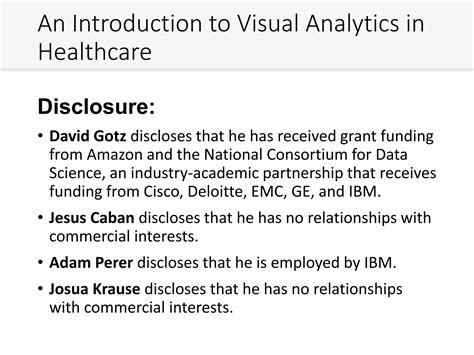 Amia 2015 Visual Analytics In Healthcare Tutorial Part 1 Pptx Graphics Software Computer
