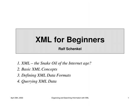 Xml For Beginners