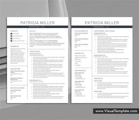 Skill First Resume Template For Ms Word Skill First Cv Template