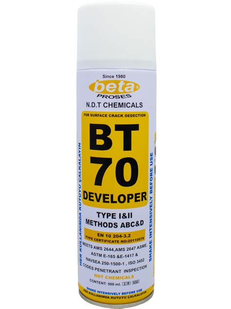 Bt 70 Developer Spray 550 Ml Beta Process Special Chemicals