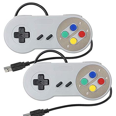 2 Pack Snes Retro Usb Controller Gamepad Joystick Usb Pc Super Classic