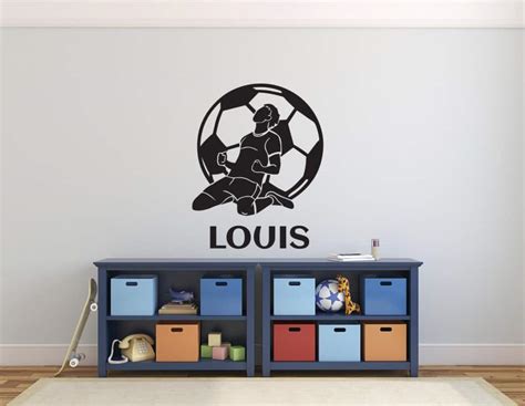 Football Soccer Ball Name Wall Decal Sticker