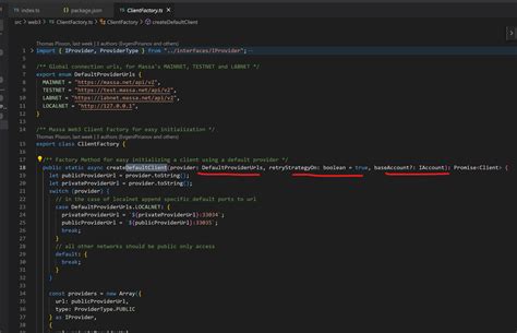 Third Optional Argument Of Clientfactorycreatedefaultclient Isnt