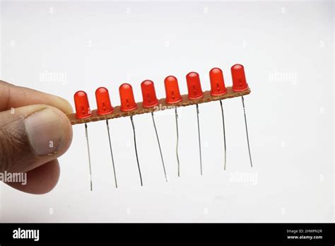 Electronic Circuit Board With Red Diode Arranged In Parallel Mode Of Connection Group Of Red
