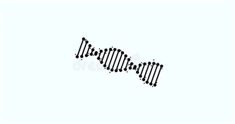 Animation Of Abstract Dna Fragment With Seamless Loop On White Background Conceptual Design Of