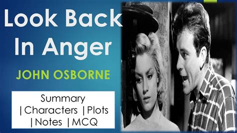 Look Back In Anger John Osborne Kitchen Sink Drama Characters