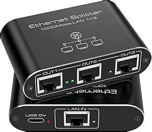 Amazon Com PVBCTCSID Ethernet Splitter To Mbps Internet Splitter High Speed Network