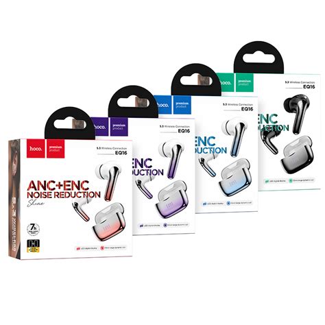 Hoco Eq Wireless Headphones With Charging Case Bt V Enc Noise Reduction Black Glaze