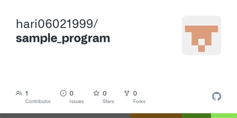 GitHub Hari Sample Program