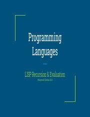 Mastering LISP: Understanding Recursion and Evaluation Techniques ...