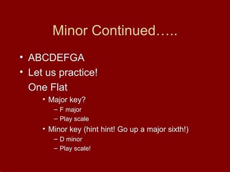 Minor Scales And Keys Ppt
