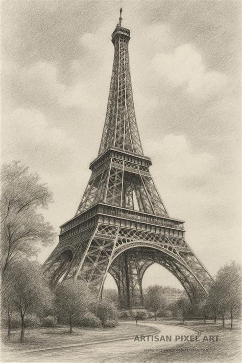 Eiffel Tower Drawing With Pencil Eiffel Tower Drawing With Pencil
