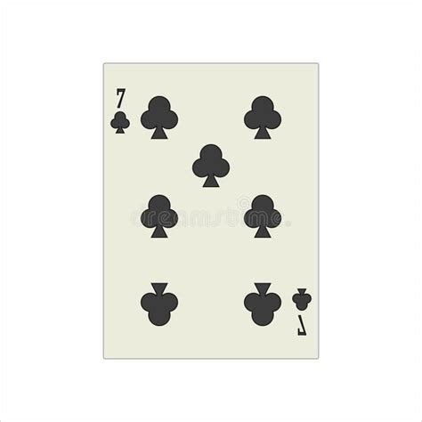Seven Clubs Card Suit Icon Playing Cards Symbols Stock Illustration Illustration Of