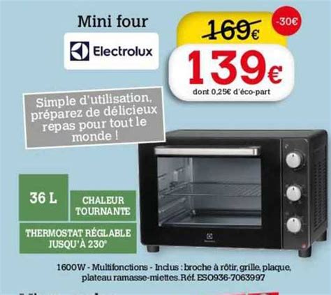 Promo Mini Four Electrolux Chez Darty Icatalogue Fr