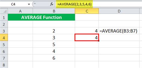 Average Function In Excel Formula Examples Calculation