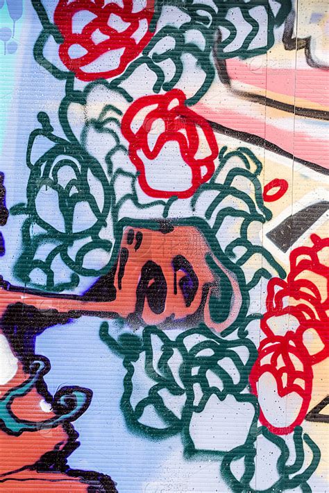 美丽的街头艺术涂鸦。抽象创意绘画时尚