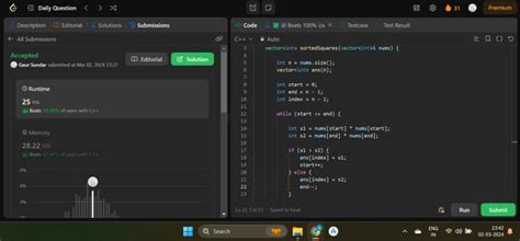 Day 2 Of Leetcode Daily Challenge Sorting Integers Gaur Sundar