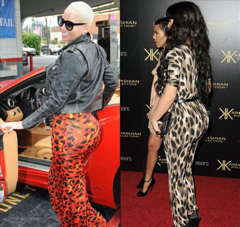 Amber Rose Vs Kim Kardashian Booty Battle Bilder