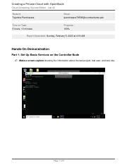 Hands On Demonstration Creating A Private Cloud With Openstack Course Hero