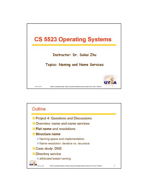 Naming And Name Services Lecture Slides Cs 5523 Docsity