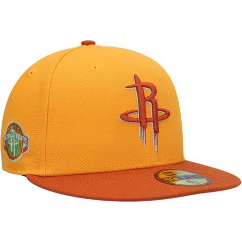 New Era Houston Rockets Gold Rust 2022 59fifty Fitted Hat