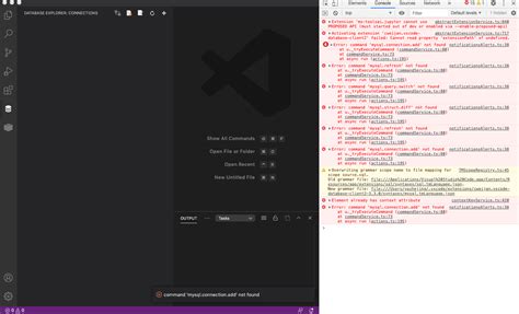 BUG 添加数据库的时候提示 command mysql connection add not found Issue cweijan vscode database