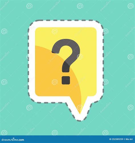 Sticker Line Cut Help Suitable For Infographics Symbol Simple Design Editable Design Template