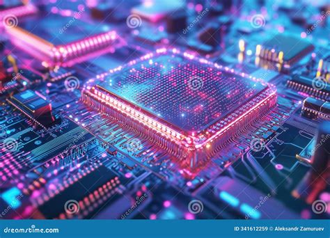 A Detailed Depiction Of Quantum Computing Components Featuring Glowing Circuitry And Advanced