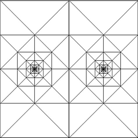 a representation of the finite element grid used in calculation each