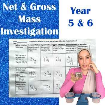Metric Mass Net And Gross Mass Investigation By Ms Alami S Classroom
