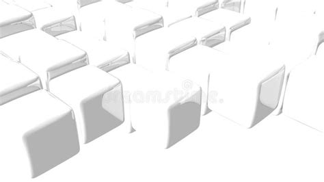 Abstract White Cube Background Stock Illustration Illustration Of